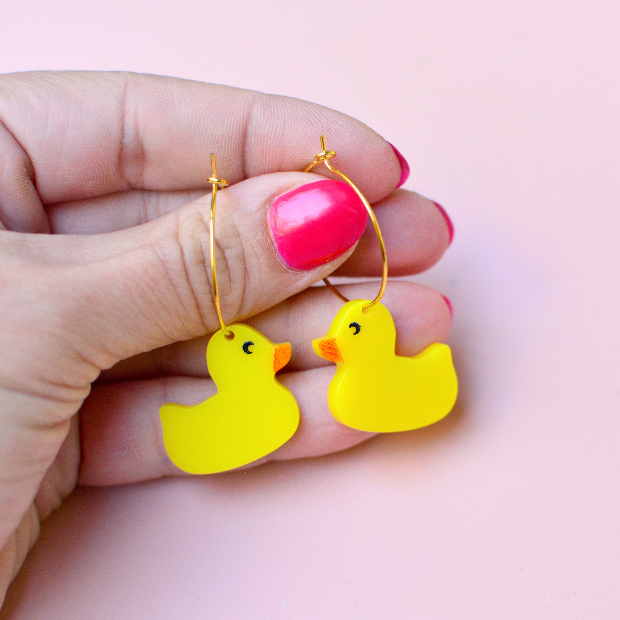 Duck Hoop Earrings – Silly Loaf