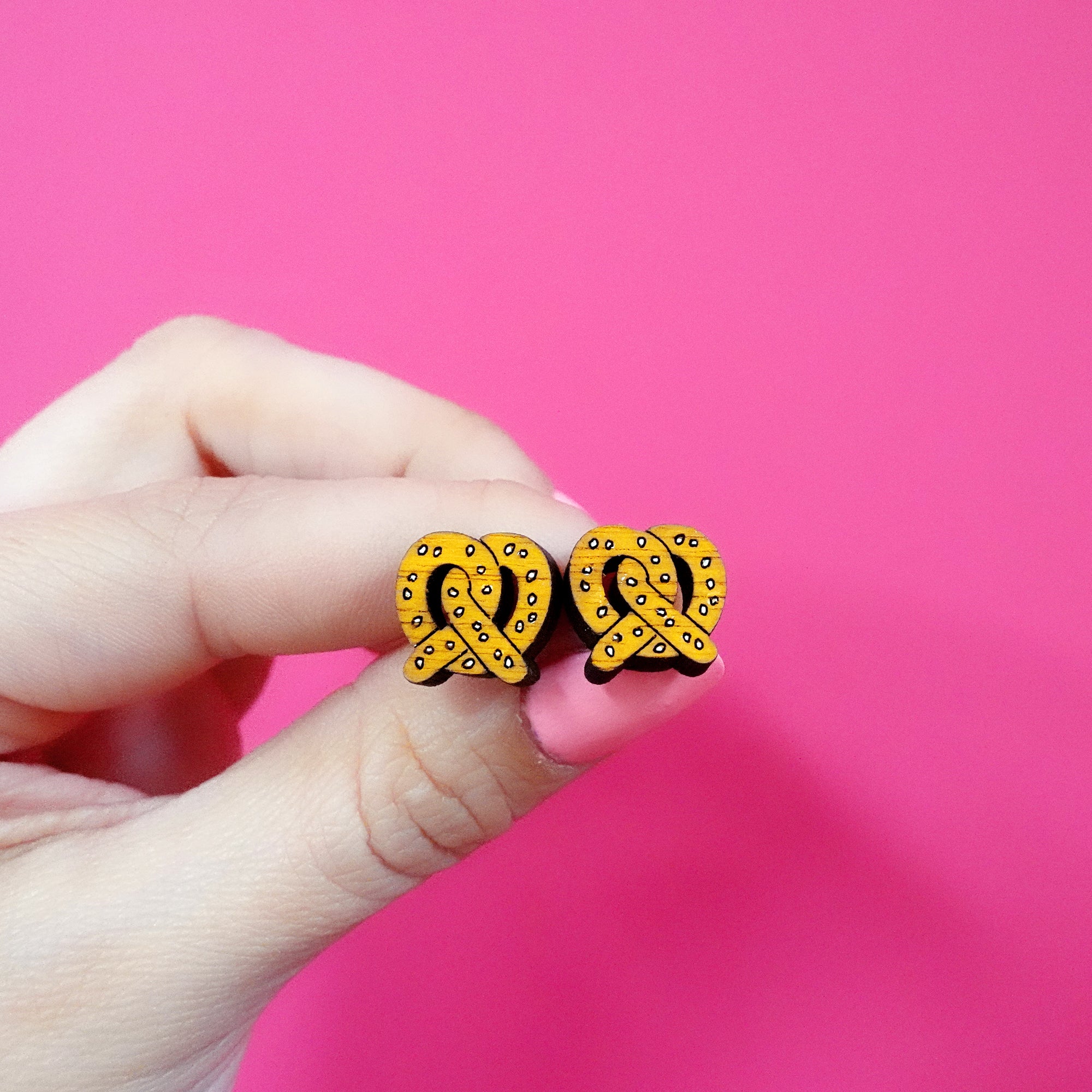 Pretzel Stud Earrings – Silly Loaf